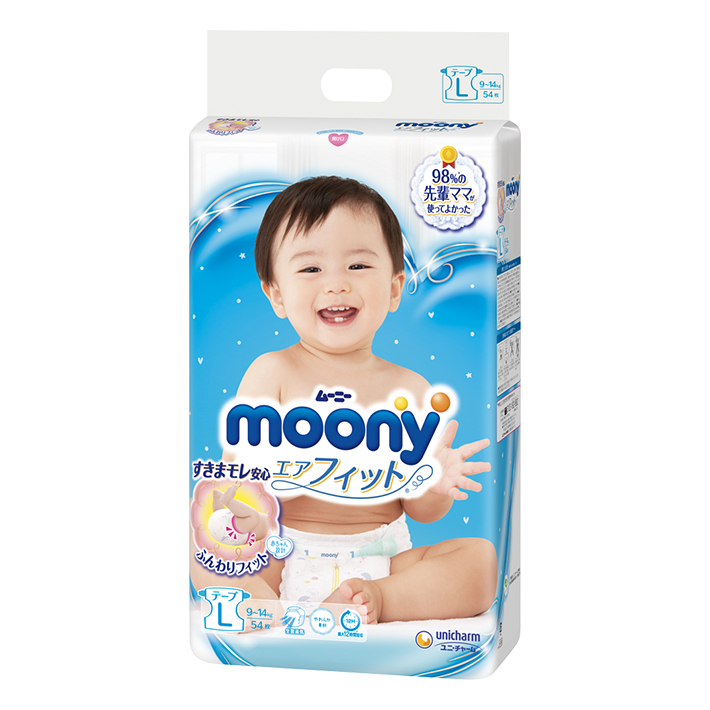 Moony Baby Diapers Tape Type UNICHARM